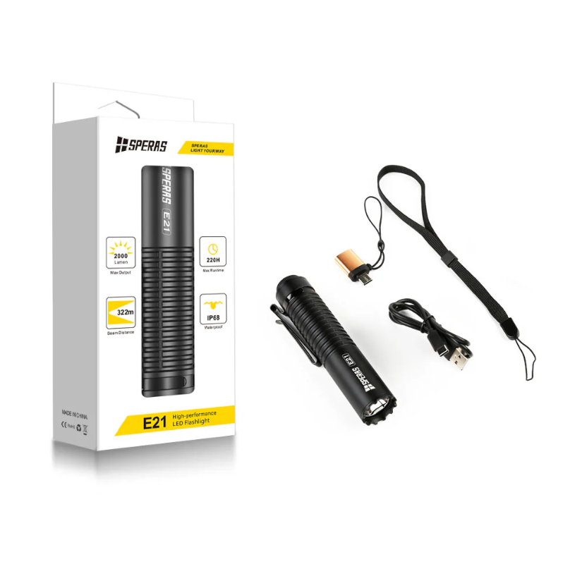 SPERAS E21 2000 Lumen - Genopladelig | Vagtgear